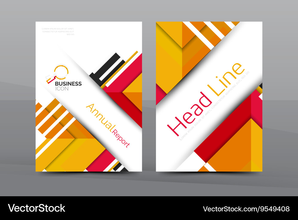 Clean geometric design annual report cover Vector Image