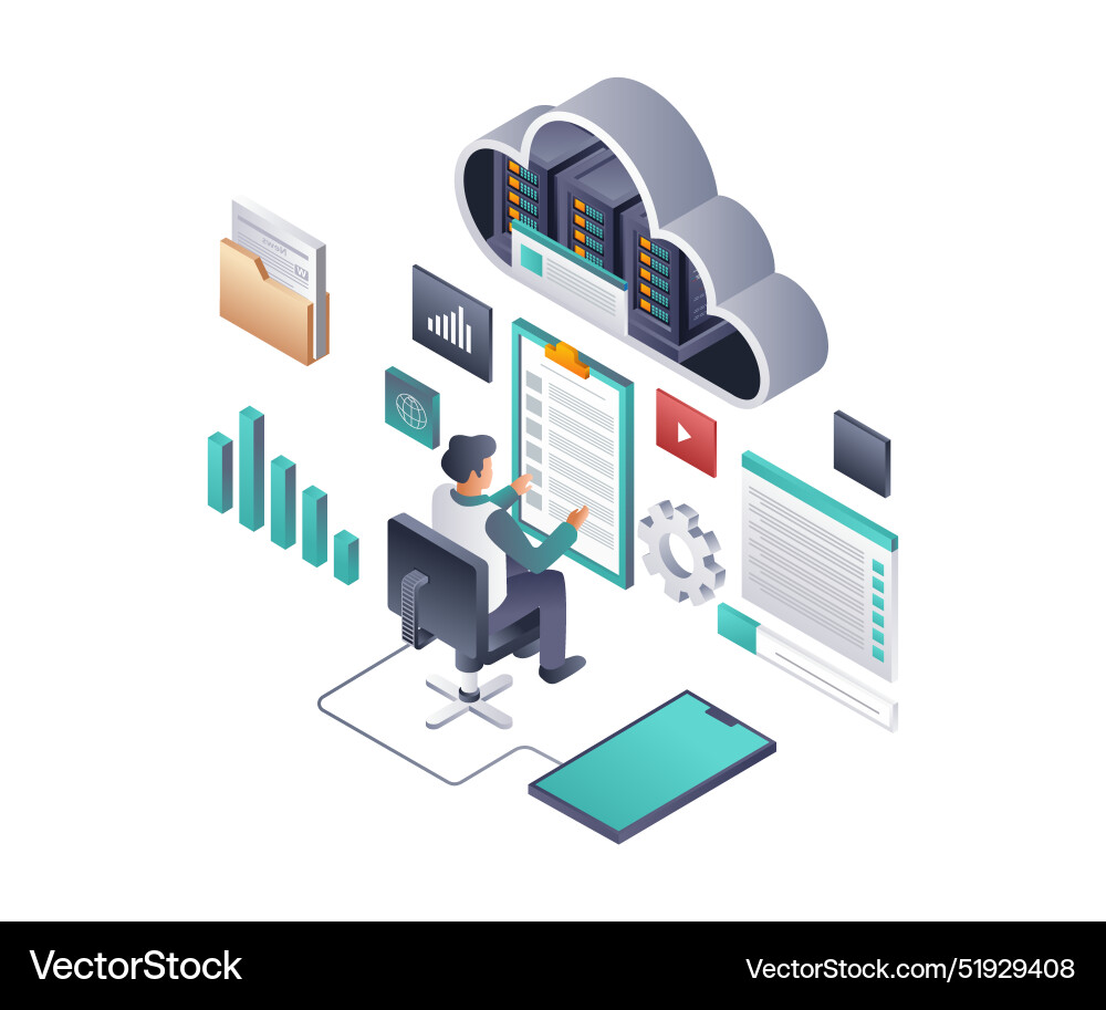 Cloud Security & Compliance Royalty Free Vector Image