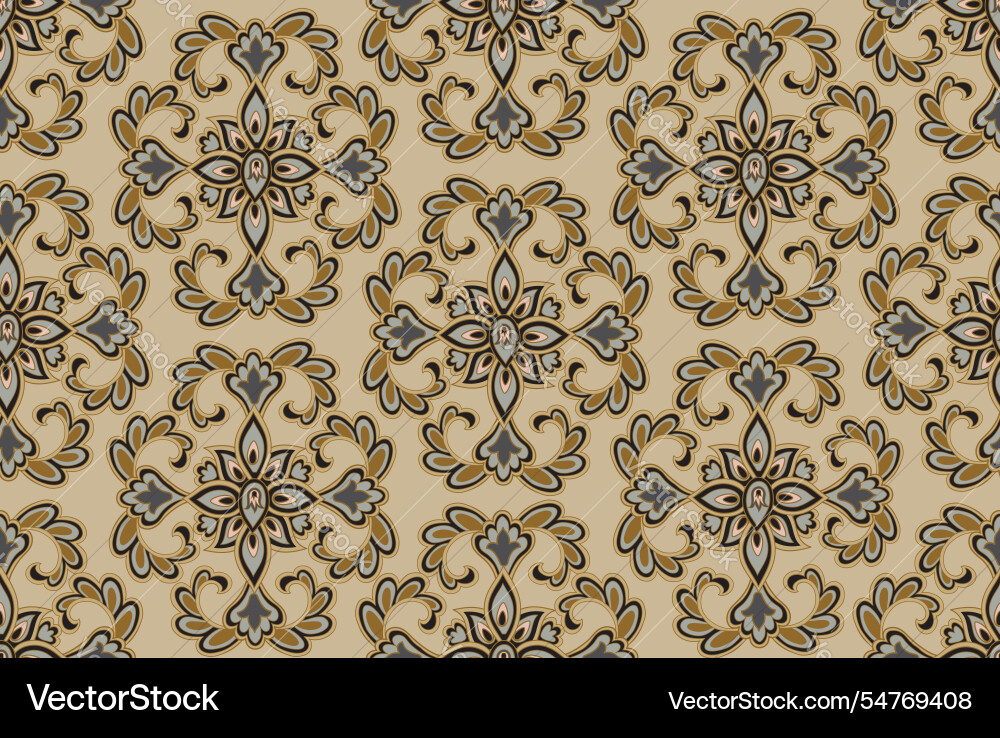 Flourish seamless pattern european retro interior Vector Image