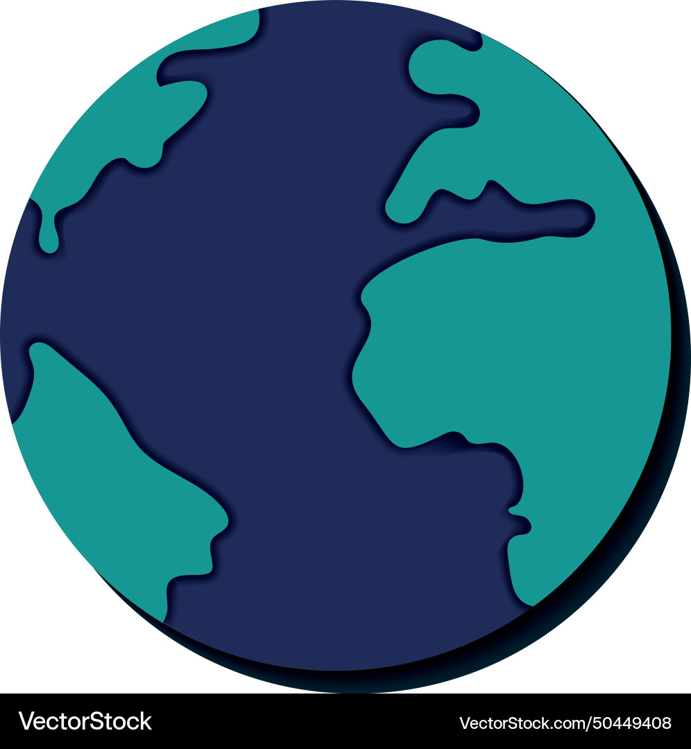 Isolated colored planet earth icon Royalty Free Vector Image Isolated colored planet earth icon Royalty Free Vector Image