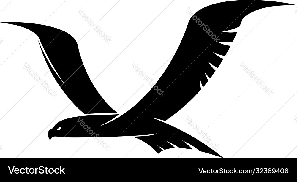 Isolated Hawk Silhouette Royalty Free Vector Image
