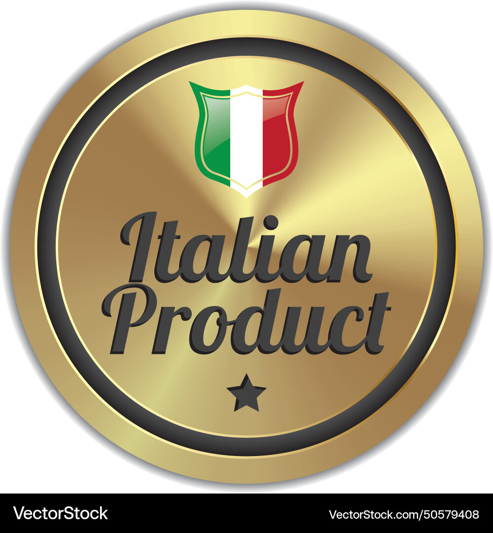 Italian product label Royalty Free Vector Image