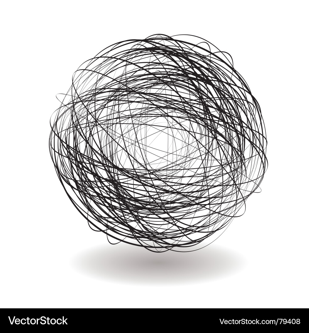 Scribble single Royalty Free Vector Image - VectorStock
