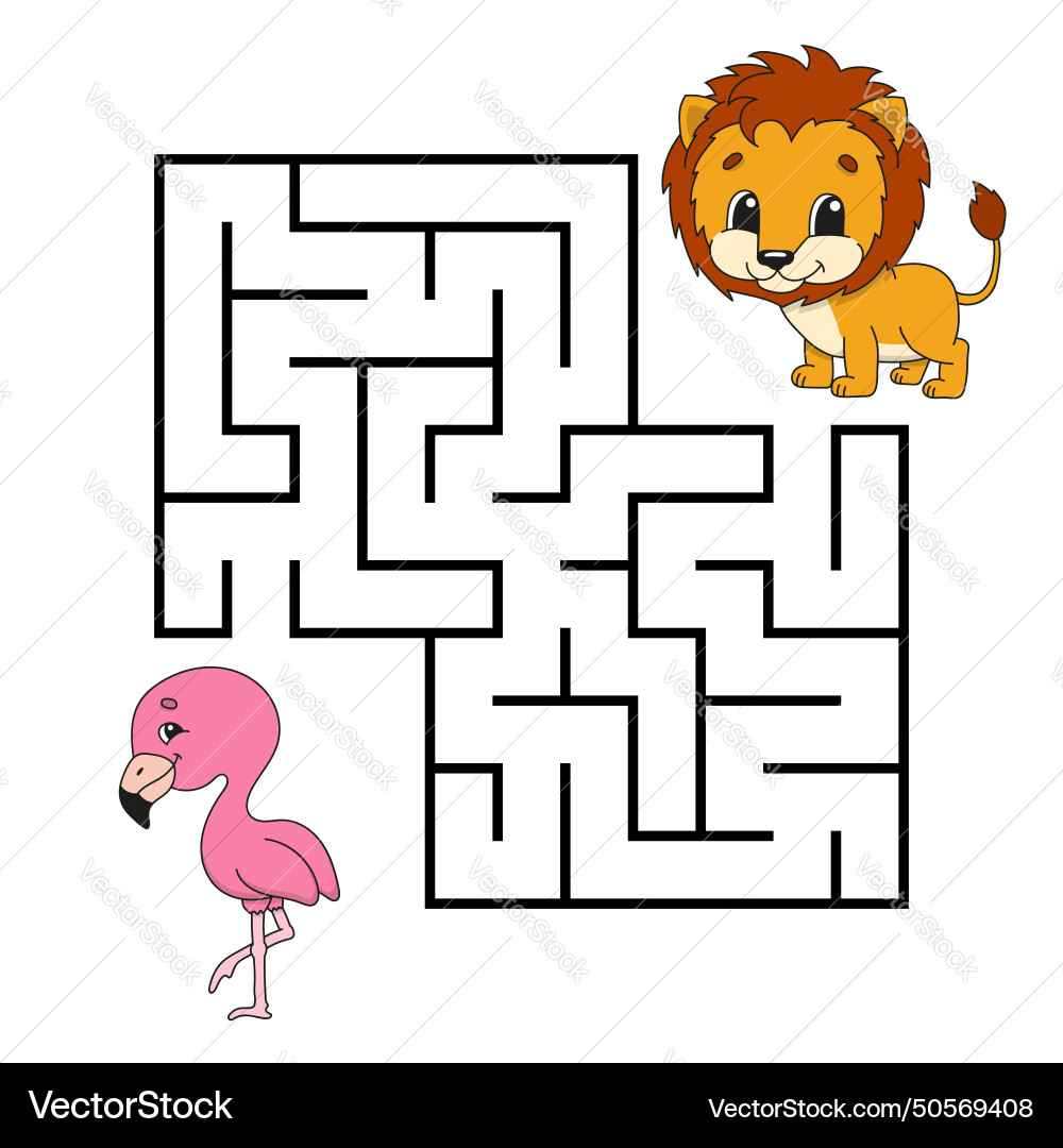 Square maze game for kids puzzle children Vector Image