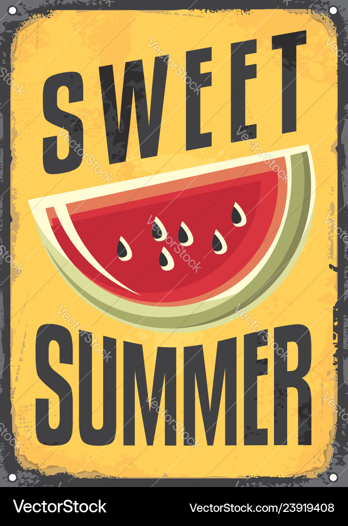 Sweet summer vintage sign Royalty Free Vector Image