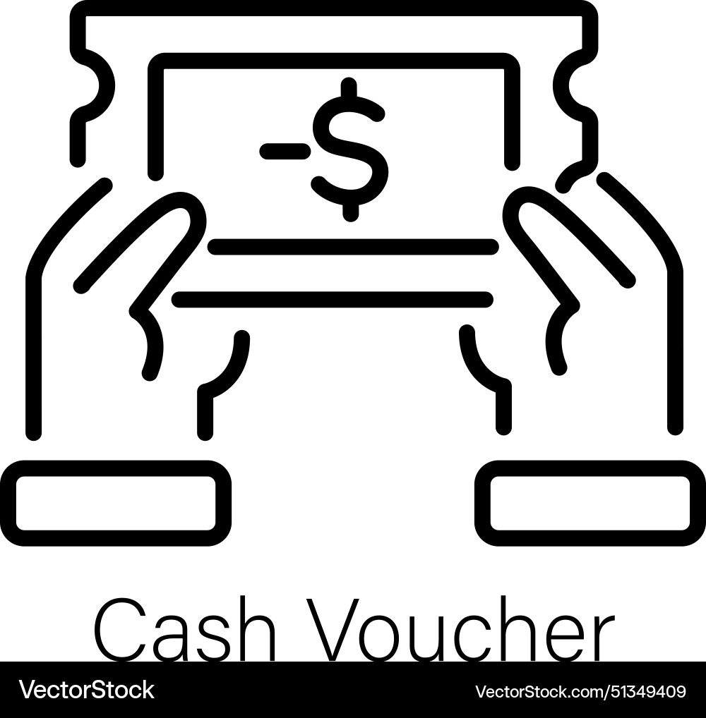 Cash voucher Royalty Free Vector Image - VectorStock