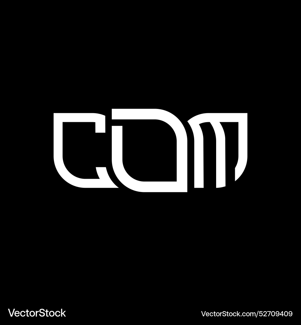 Cdm logo design simple and modern Royalty Free Vector Image