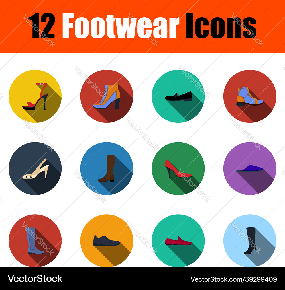 Footwear icon set Royalty Free Vector Image - VectorStock
