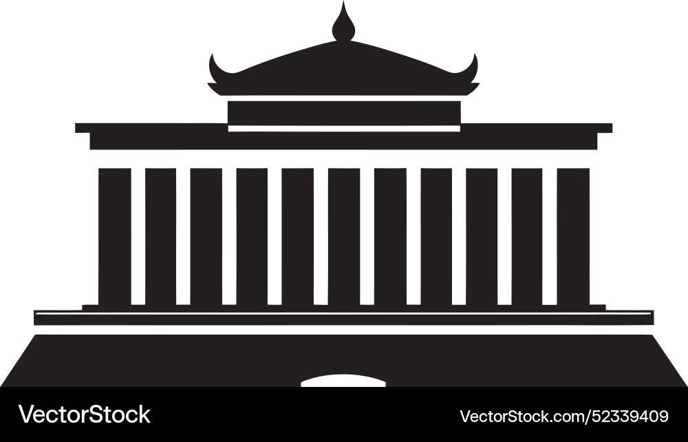 Inkwell icons black temple shadows te Royalty Free Vector