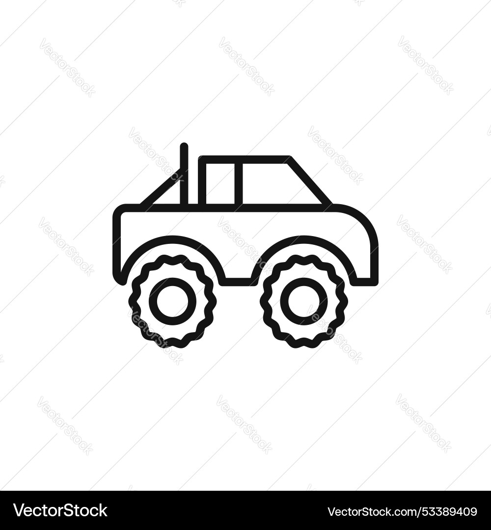Monster truck icon isolated on white background Vector Image