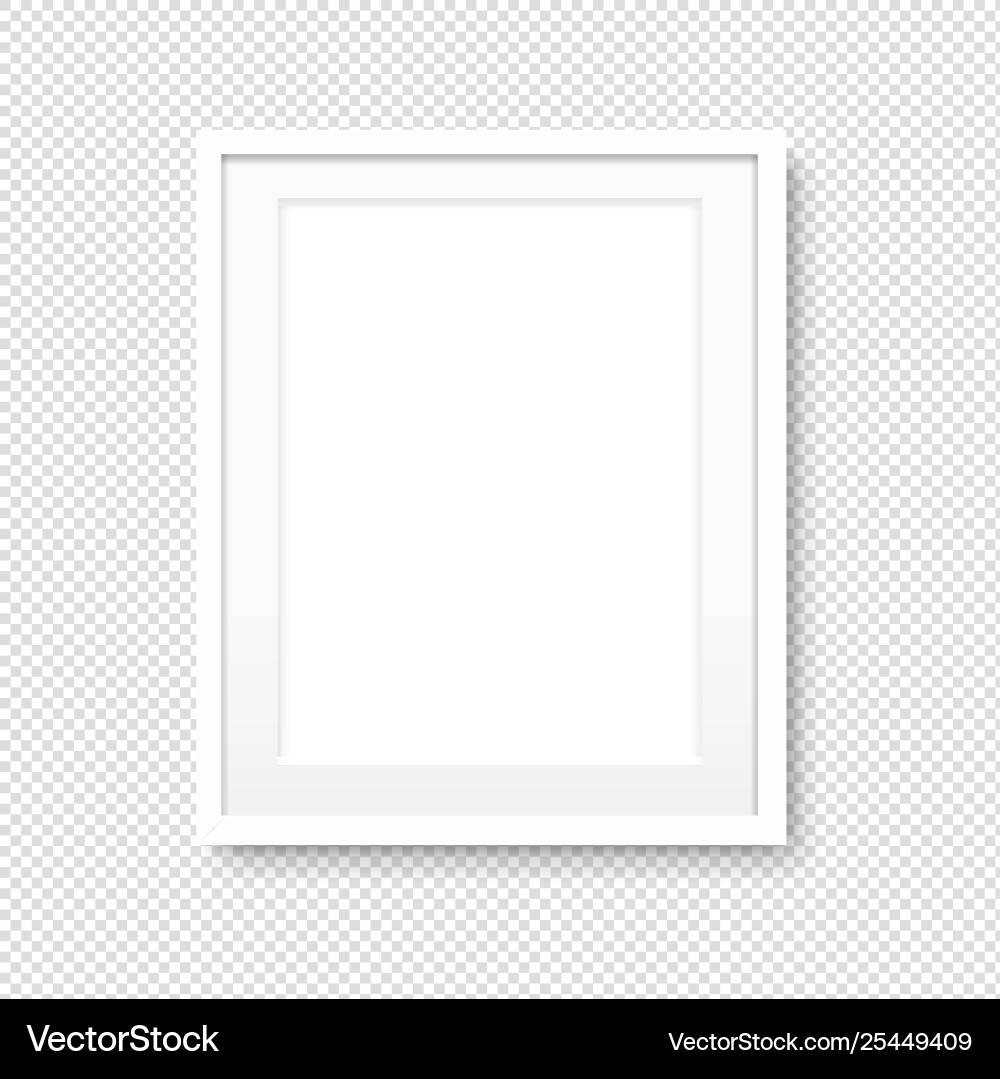 Picture frame isolated transparent background Vector Image