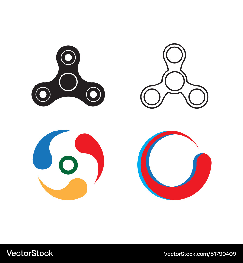 Spinner logo Royalty Free Vector Image - VectorStock