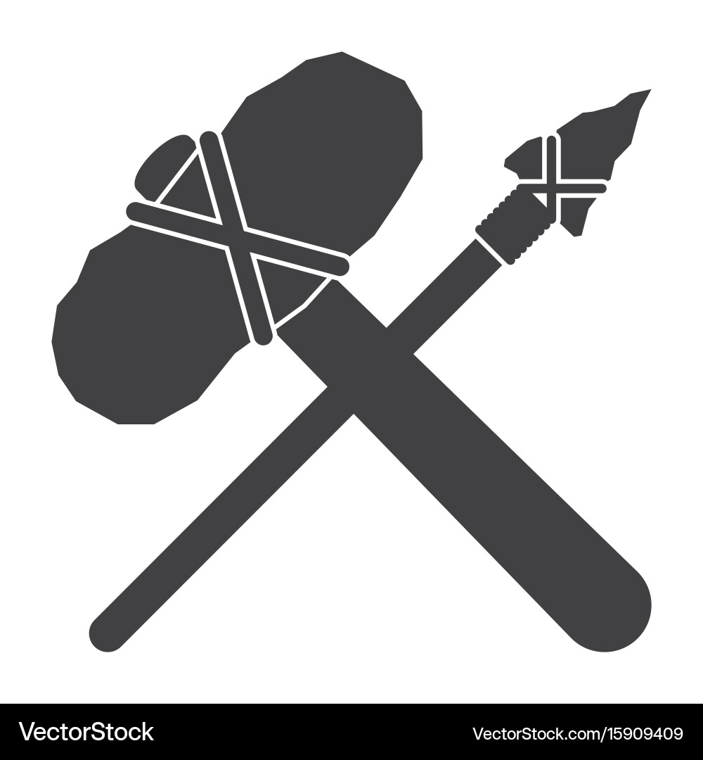 Stone tools icon Royalty Free Vector Image - VectorStock