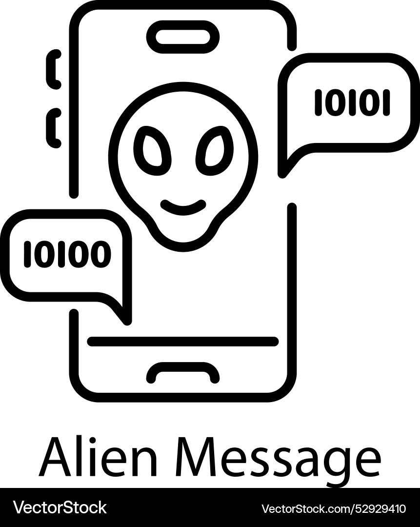 Alien message Royalty Free Vector Image - VectorStock