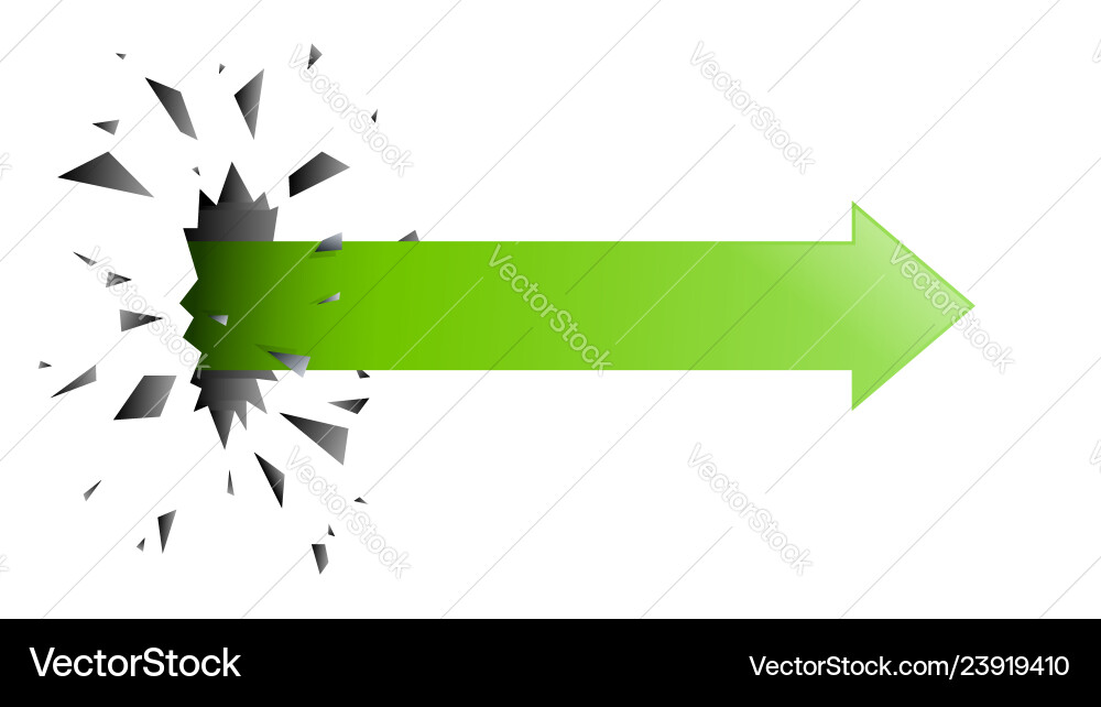 Arrow Piercing Wall Royalty Free Vector Image - VectorStock