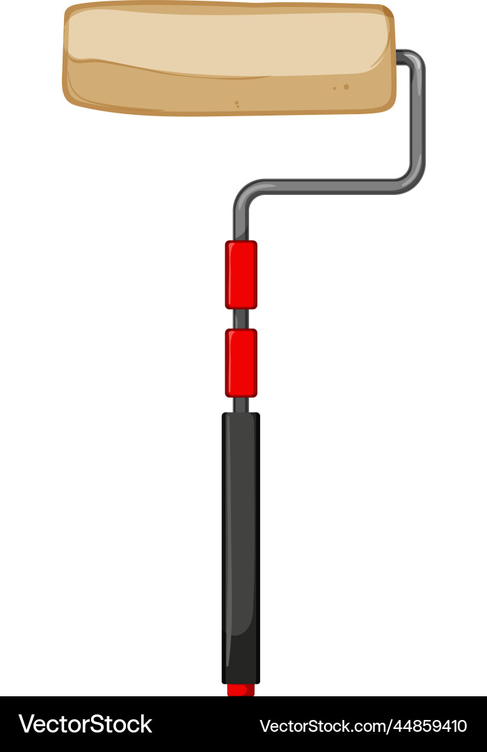 Color roller paint cartoon Royalty Free Vector Image