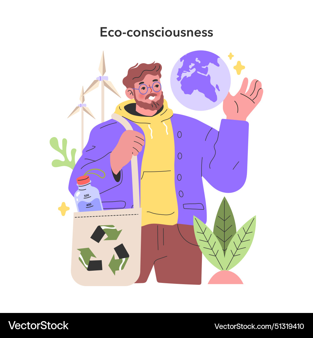 Eco-consciousness concept Royalty Free Vector Image