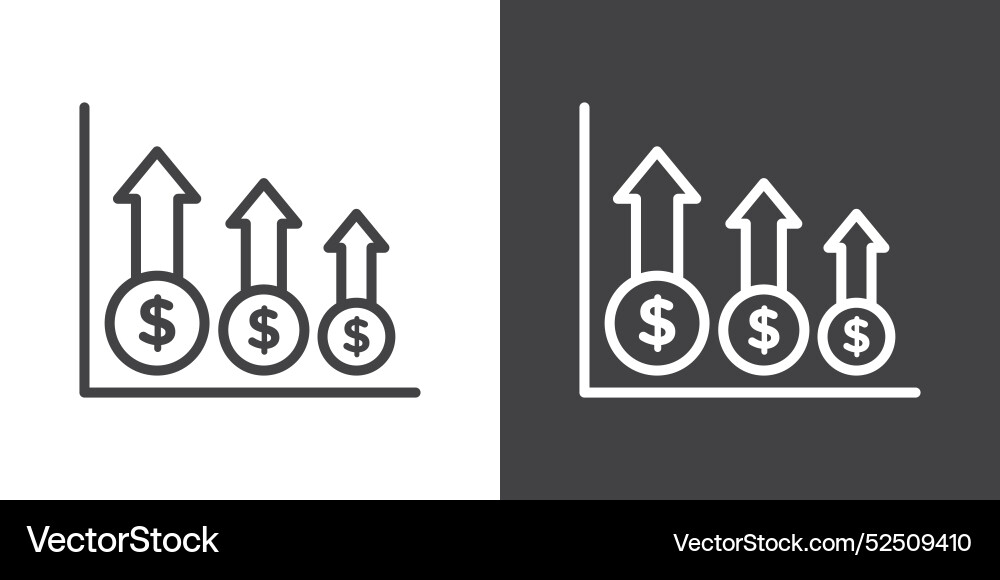 Profit growth icon Royalty Free Vector Image - VectorStock