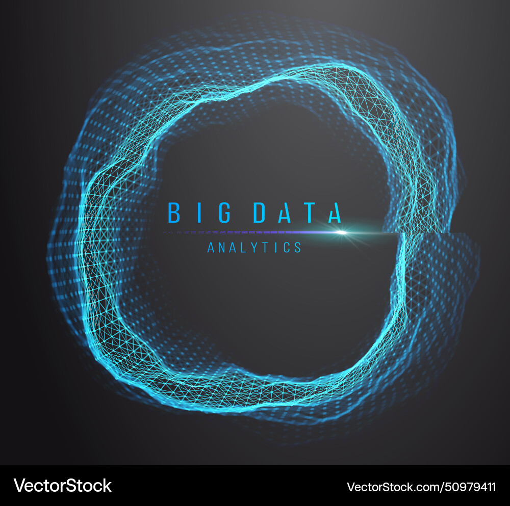 Big data and science futuristic technology Vector Image