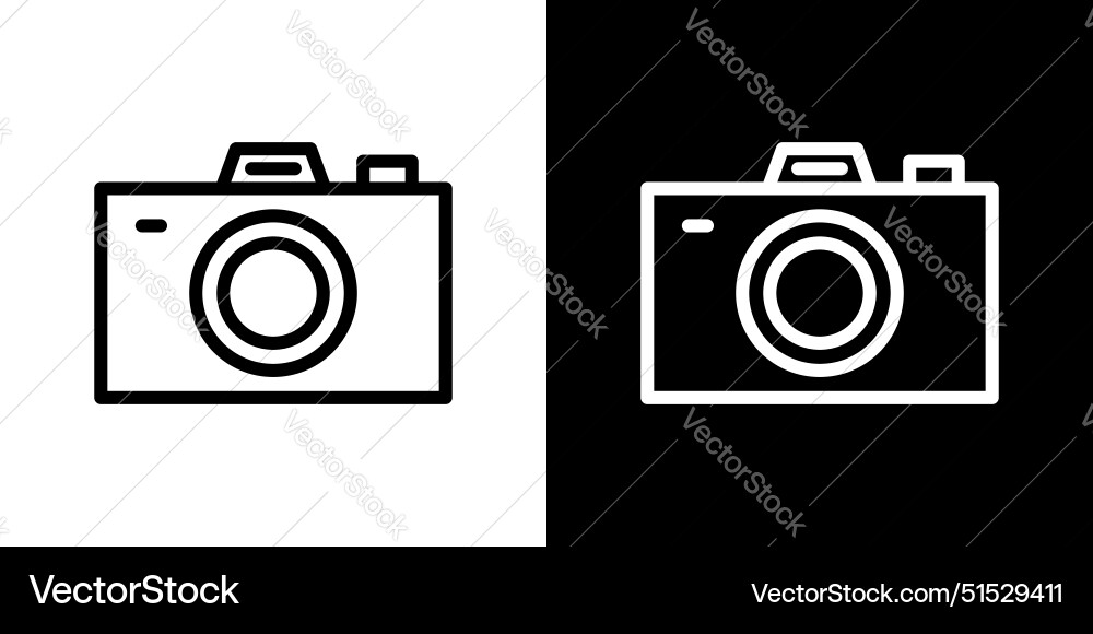 Camera icon set photographer compact symbol Vector Image