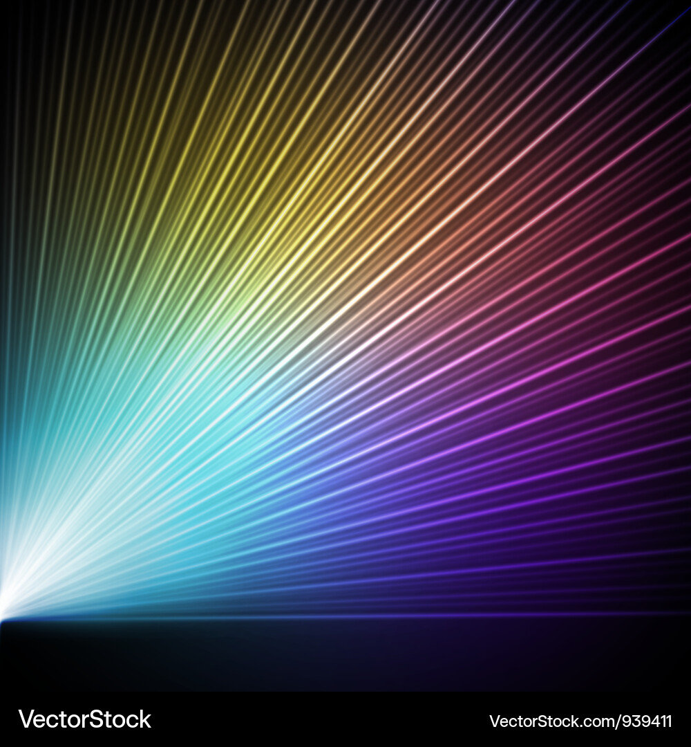Colorful light rays Royalty Free Vector Image - VectorStock