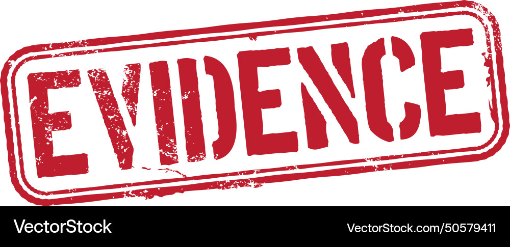 Evidence rubber stamp Royalty Free Vector Image