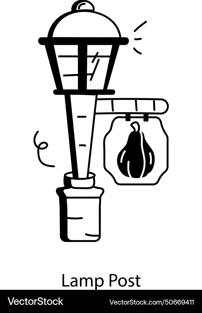 Lamp post Royalty Free Vector Image - VectorStock