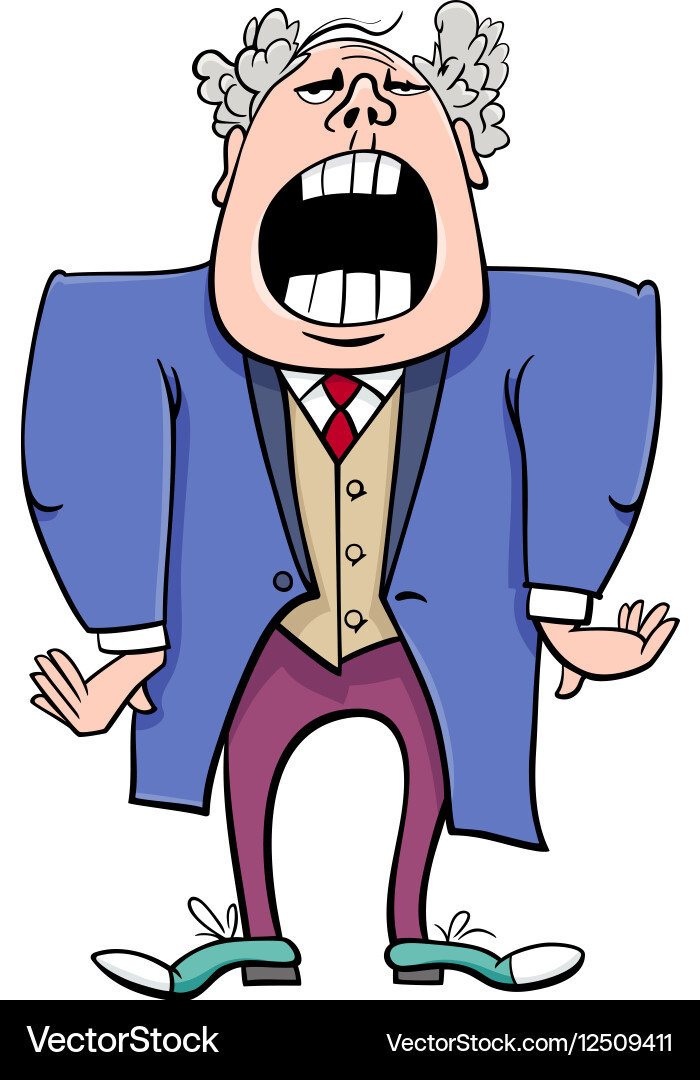 Opera singer cartoon character Royalty Free Vector Image