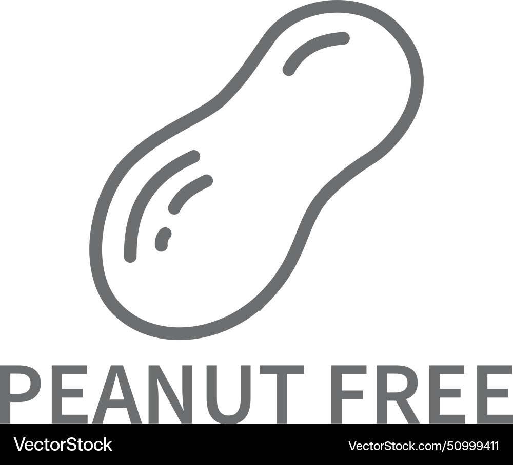 Peanuts free line icon Royalty Free Vector Image
