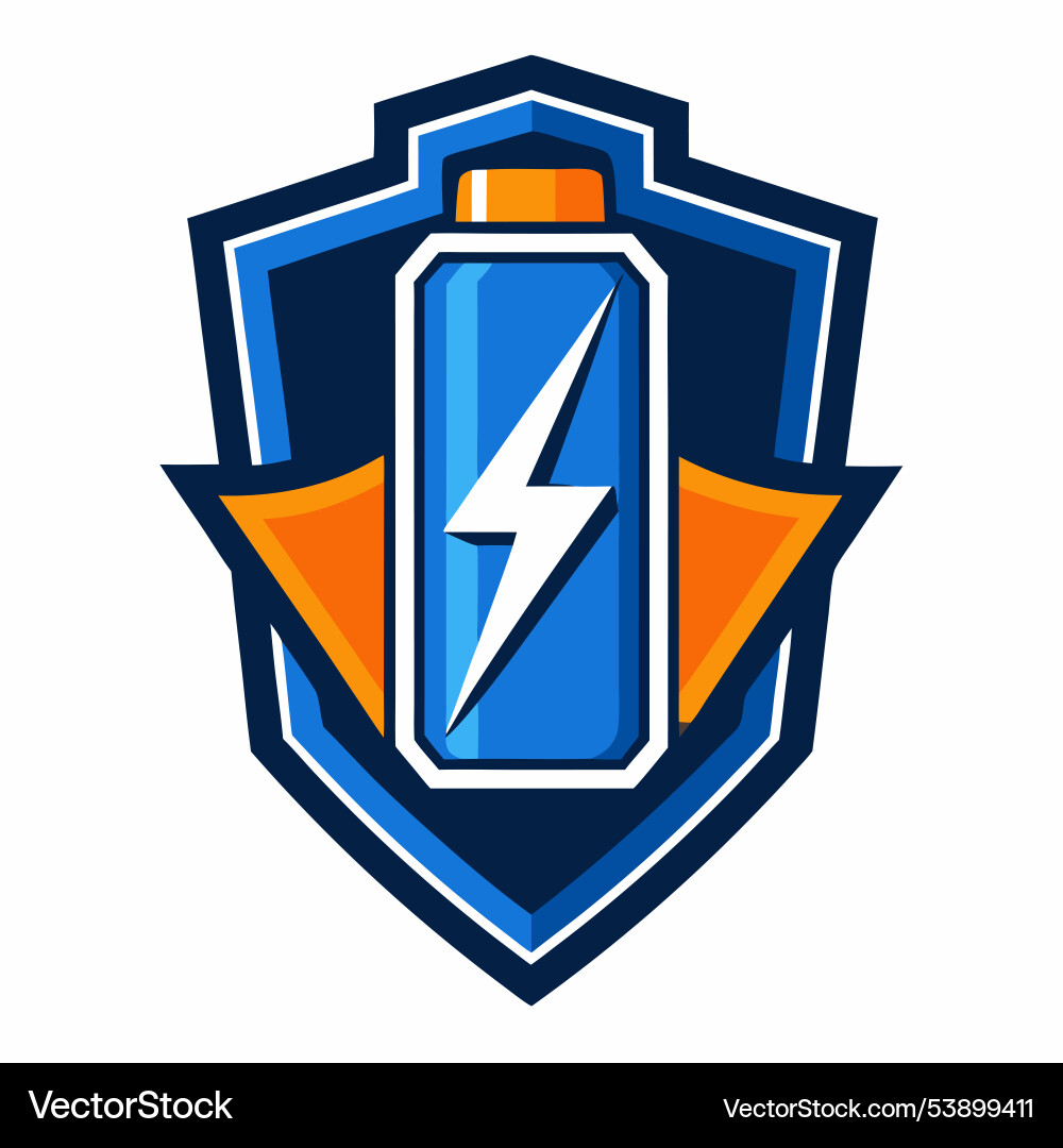Secure energy logo lightning thunder power Vector Image