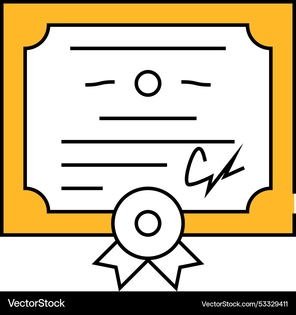 University diploma icon color Royalty Free Vector Image