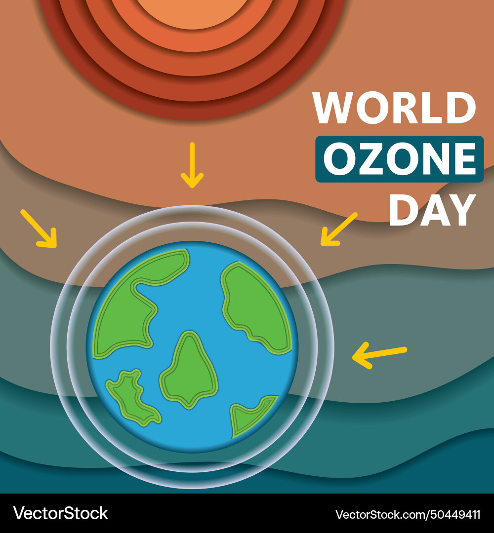 World ozone day poster Royalty Free Vector Image
