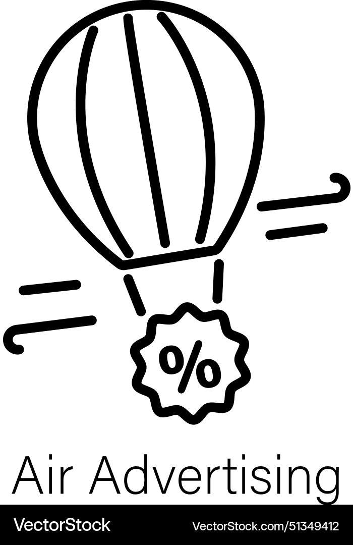 Air advertising Royalty Free Vector Image - VectorStock