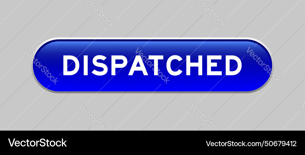 Blue color capsule shape button with word Vector Image