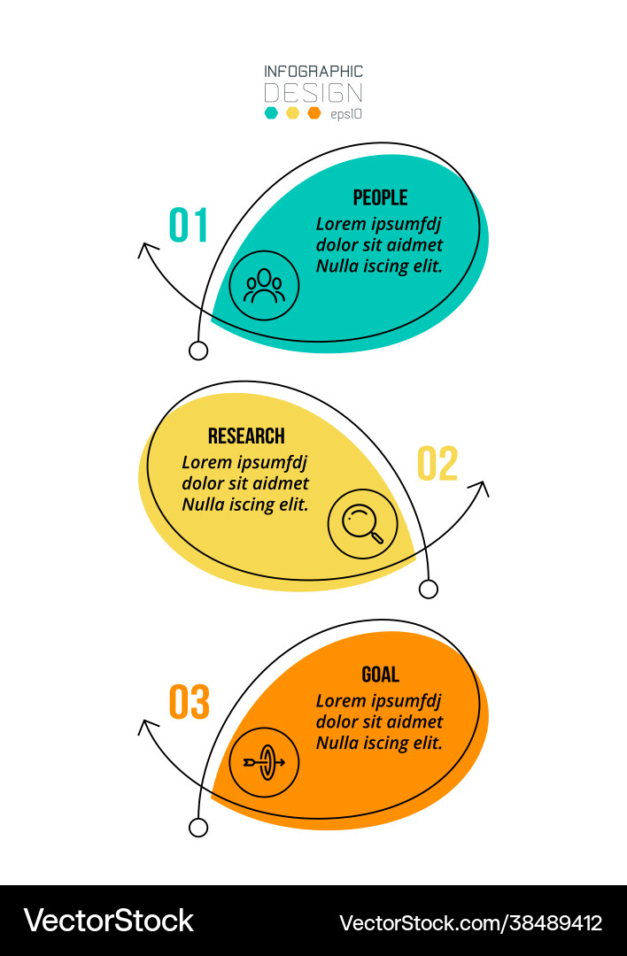 Business work flow infographic template Royalty Free Vector