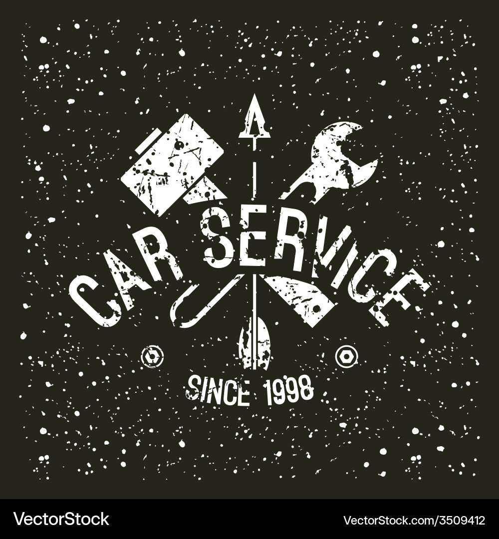 Car service emblem Royalty Free Vector Image - VectorStock