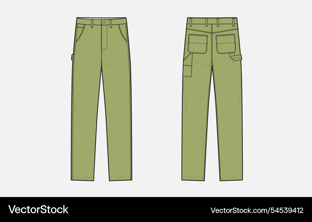 Carpenter pants sketch Royalty Free Vector Image
