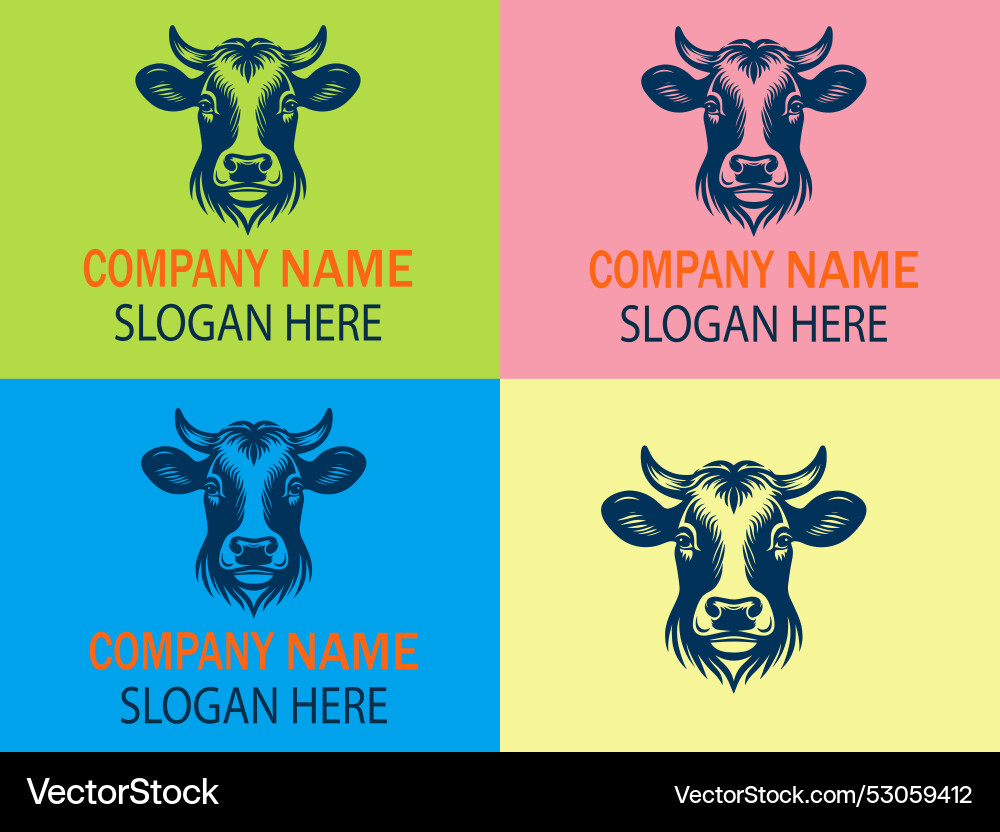 Cow logo Royalty Free Vector Image - VectorStock