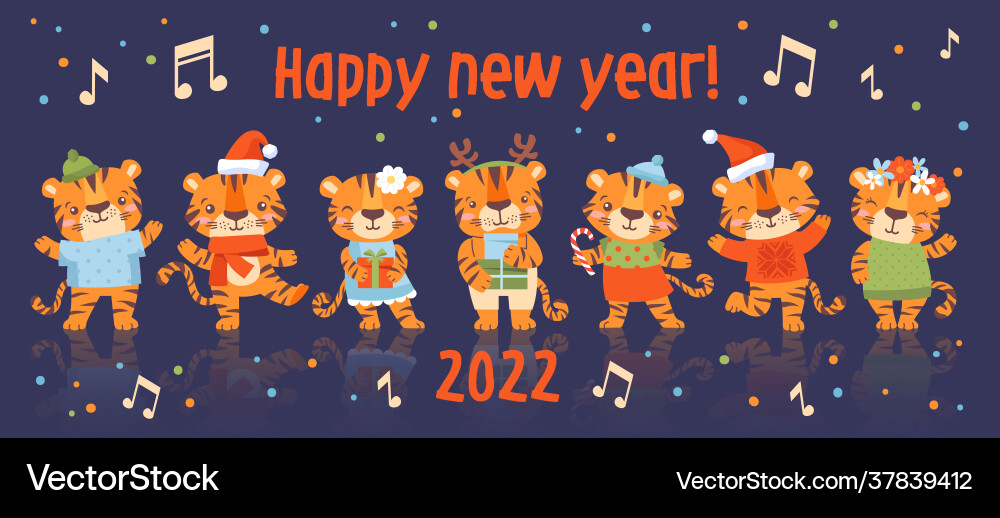 Happy dancing new year Vector Images & Graphics for Commercial Use ...