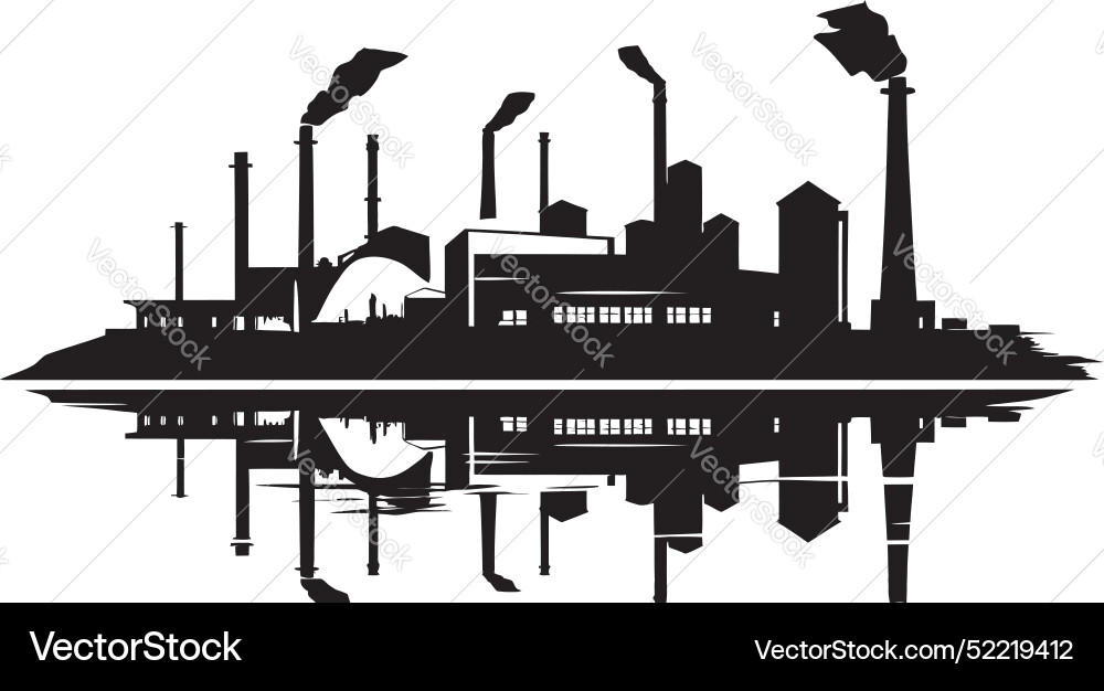 Industrial elegance cutting edge logo for factory Vector Image