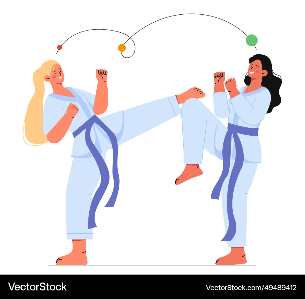 Karate woman concept Royalty Free Vector Image
