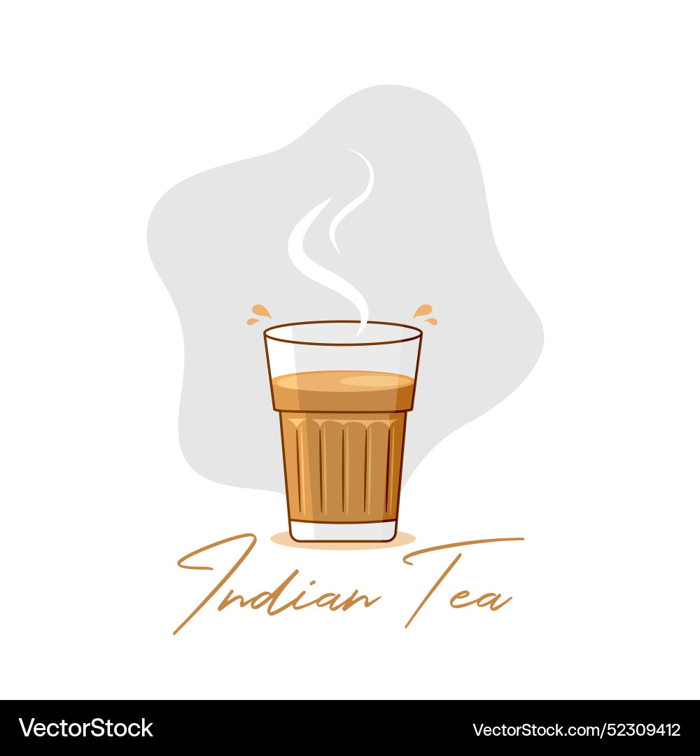 Simple indian tea time background for business Vector Image