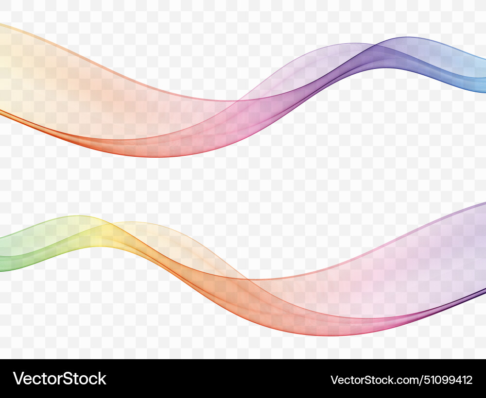 Wave on a transparent background flow Royalty Free Vector
