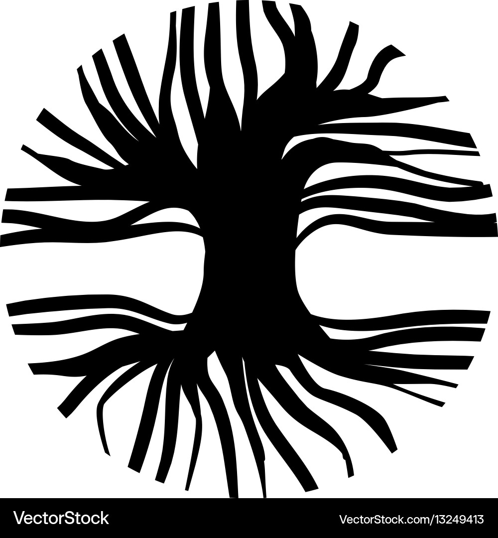 Circular Tree Symbol Royalty Free Vector Image