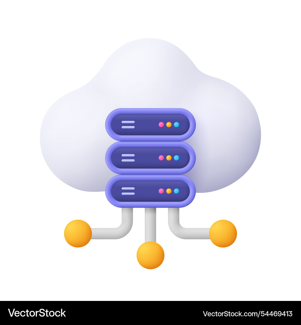 Cloud and server web development seo computing Vector Image