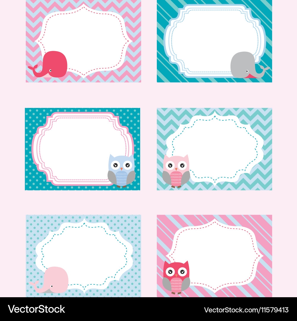 Cute Printable Label Set Royalty Free Vector Image