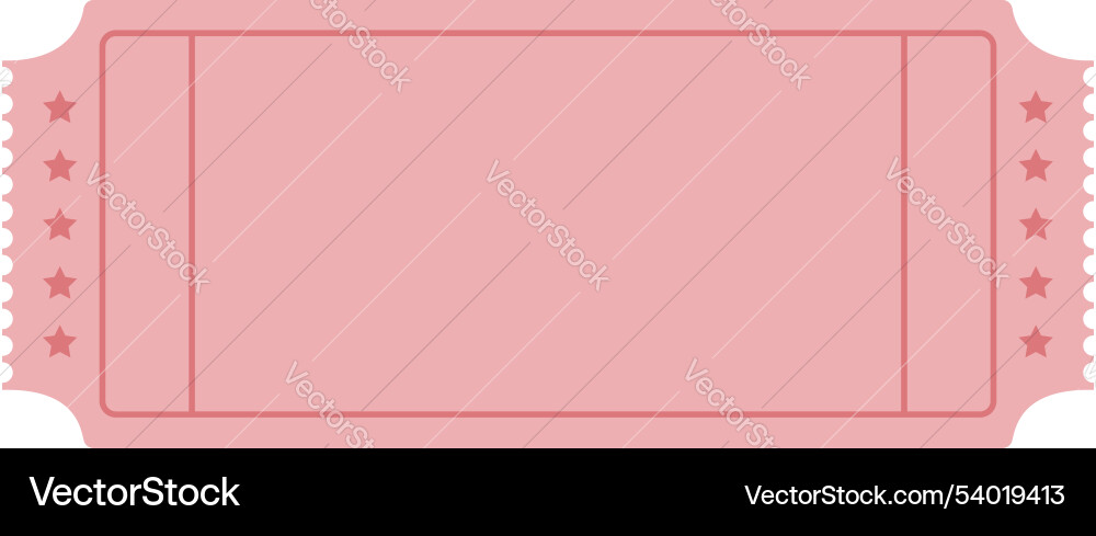 Pink retro vintage blank ticket Royalty Free Vector Image