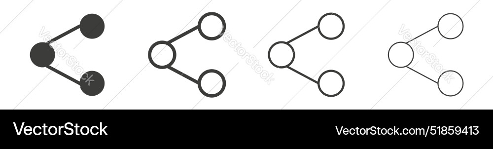 Share icon set social media share button icon Vector Image