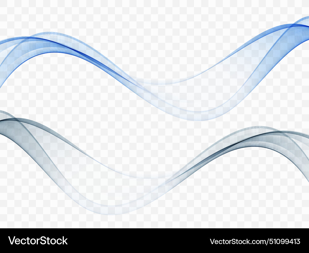 Transparent abstract wave of smoke flow Royalty Free Vector
