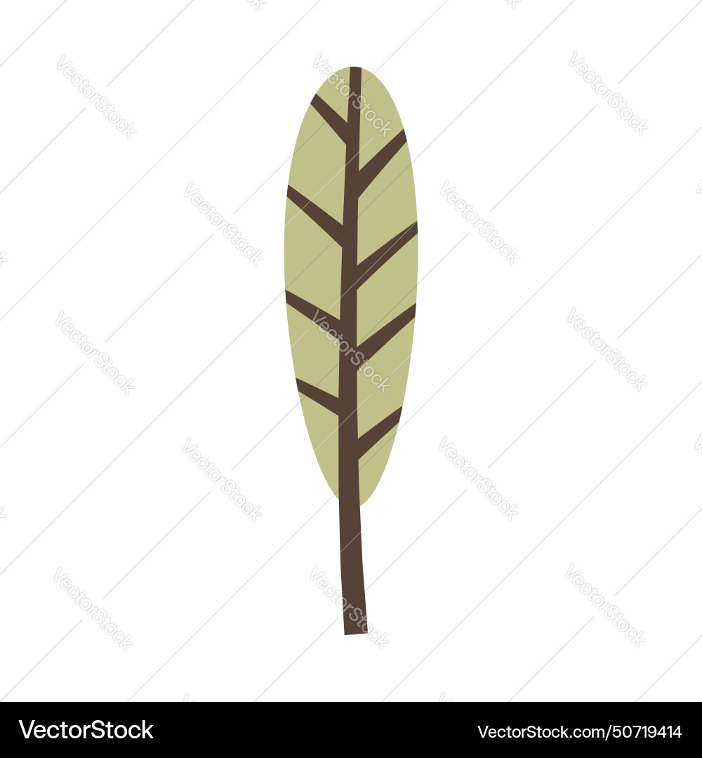 A simple cute tree doodle flat element of forest Vector Image